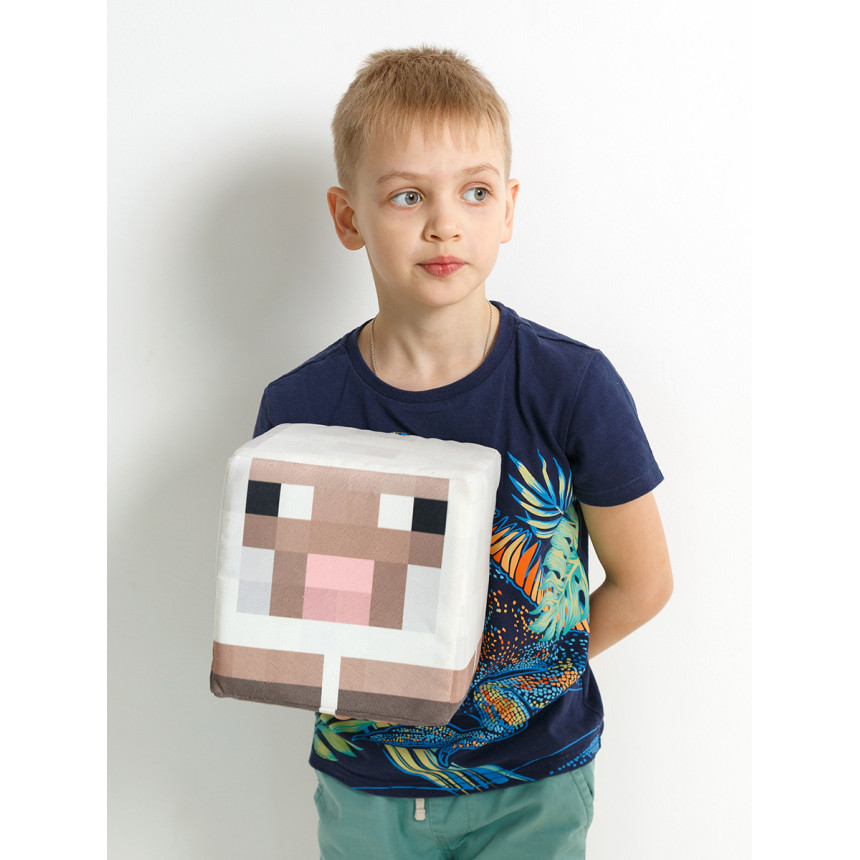 SHEEP CUBE MINECRAFT Shaped Photo Soft Stuffed Decorative Pillow